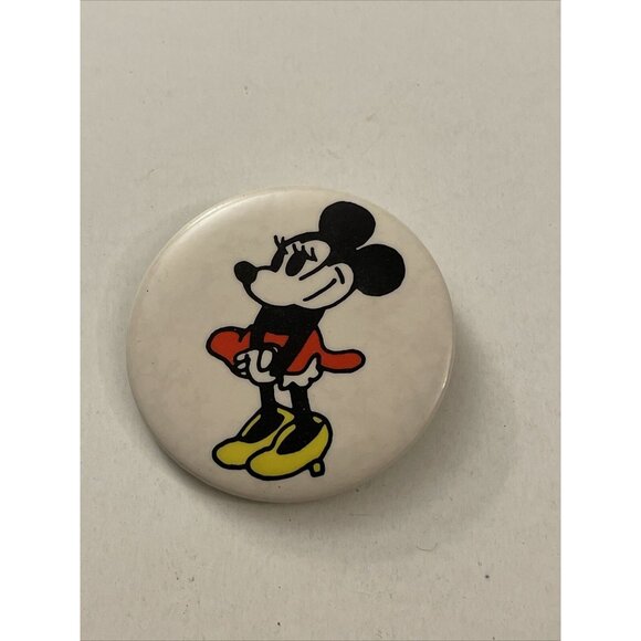 Other | Vintage Disney Minnie Mouse Yellow Shoes Shy Pin Button Av1p ...